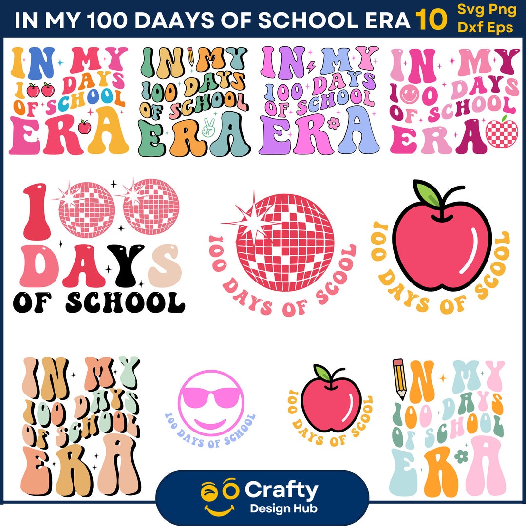 In My 100 Days of School Era Svg, 100 Days of School, Back to School ...