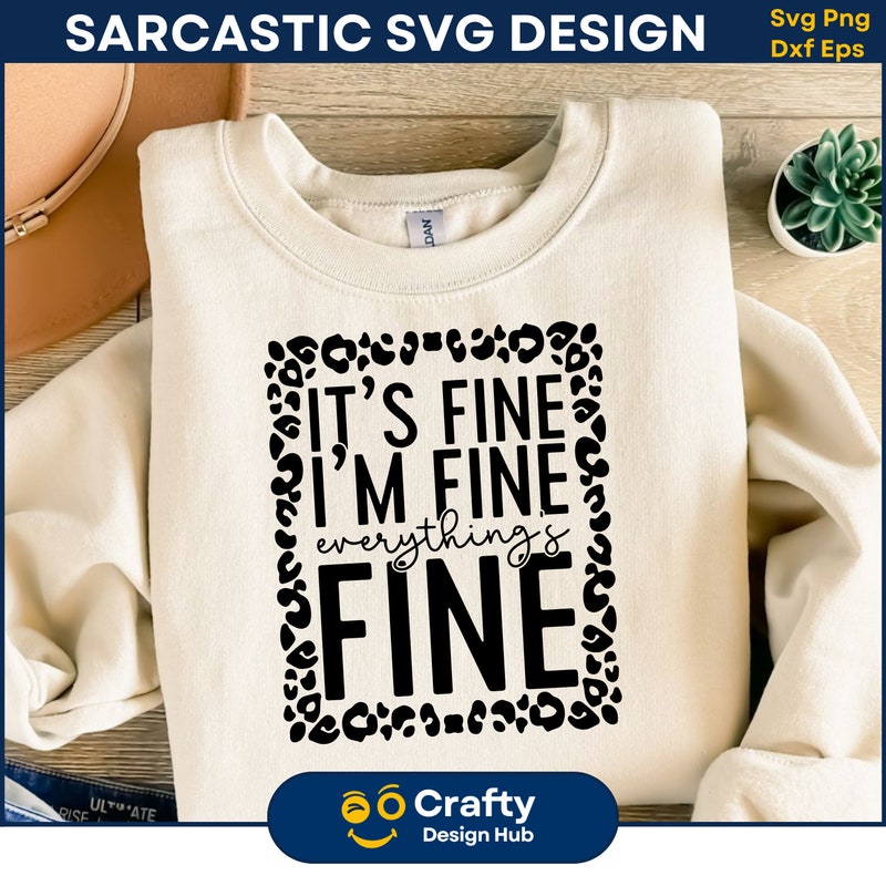 Svg It's Fine I'm Fine - Etsy