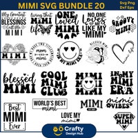 Blessed Mimi Svg, Png, Dxf, Mimi, Cutting File for Cricut, Sillhouette ...