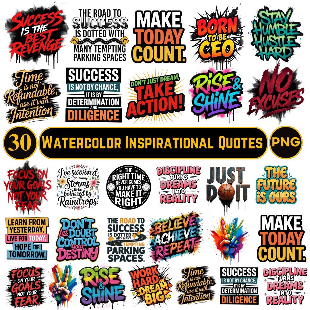 Watercolor Inspirational Quotes Png, Watercolor Inspirational Quotes ...