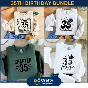 35th Birthday Svg Bundle,35th Birthday Shirt,35th Birthday Gift,35 ...