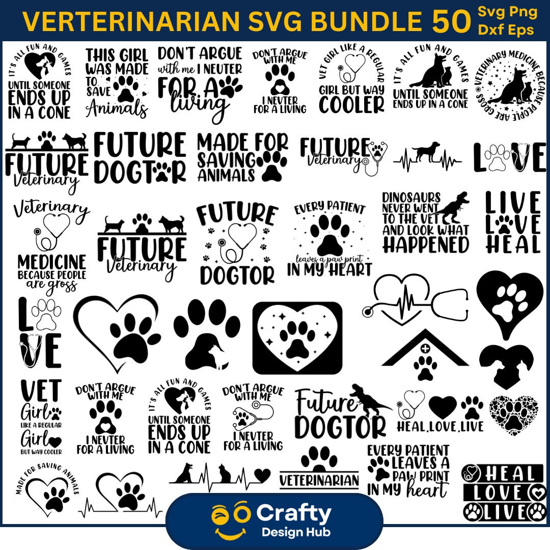 Veterinarian Svg Bundle,dog Svg, Vet Svg Bundle, Veterinarian Svg for ...