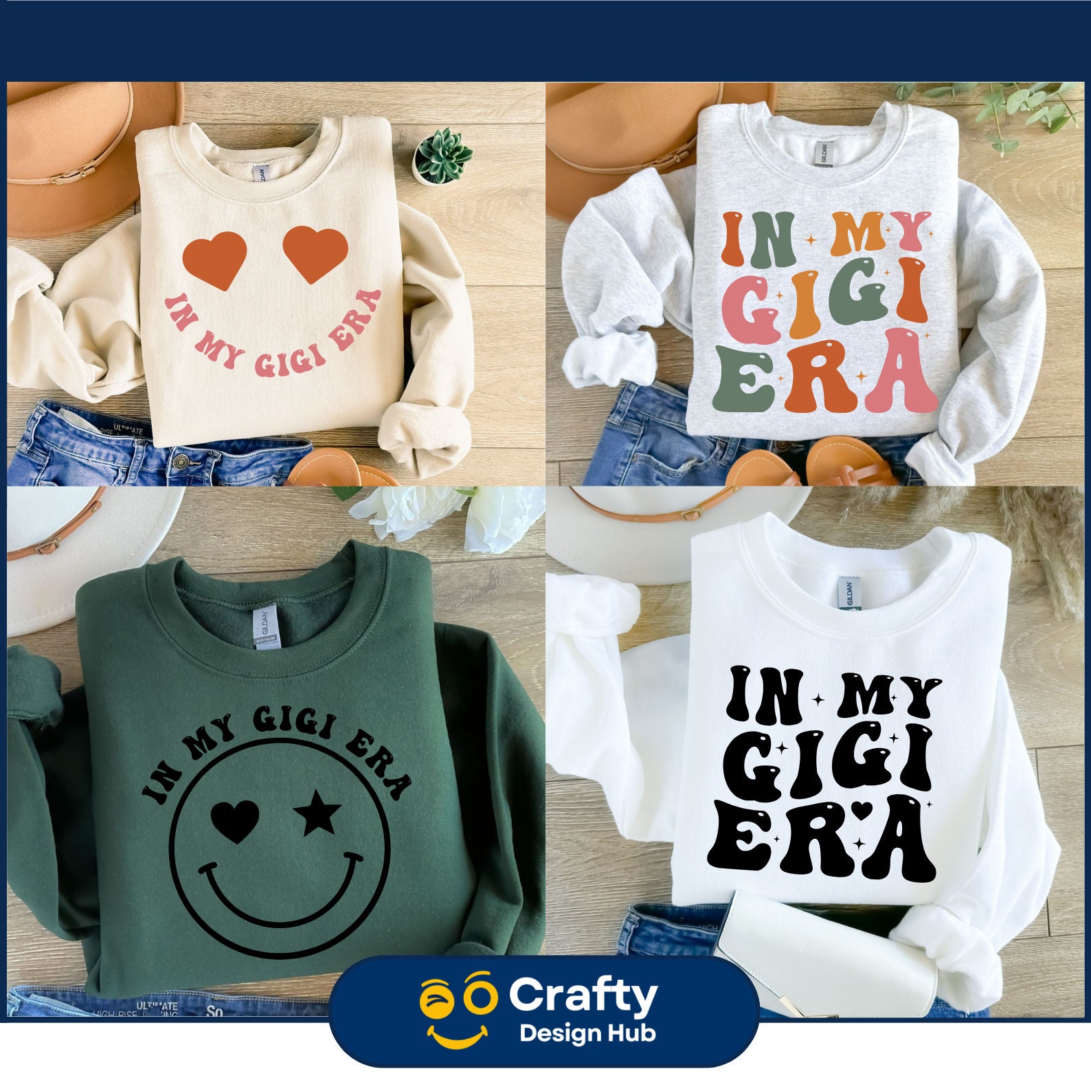 In My Gigi Era SVG Bundle, Gigi Era Svg, Gigi Mom Svg, Gigi Shirt ...