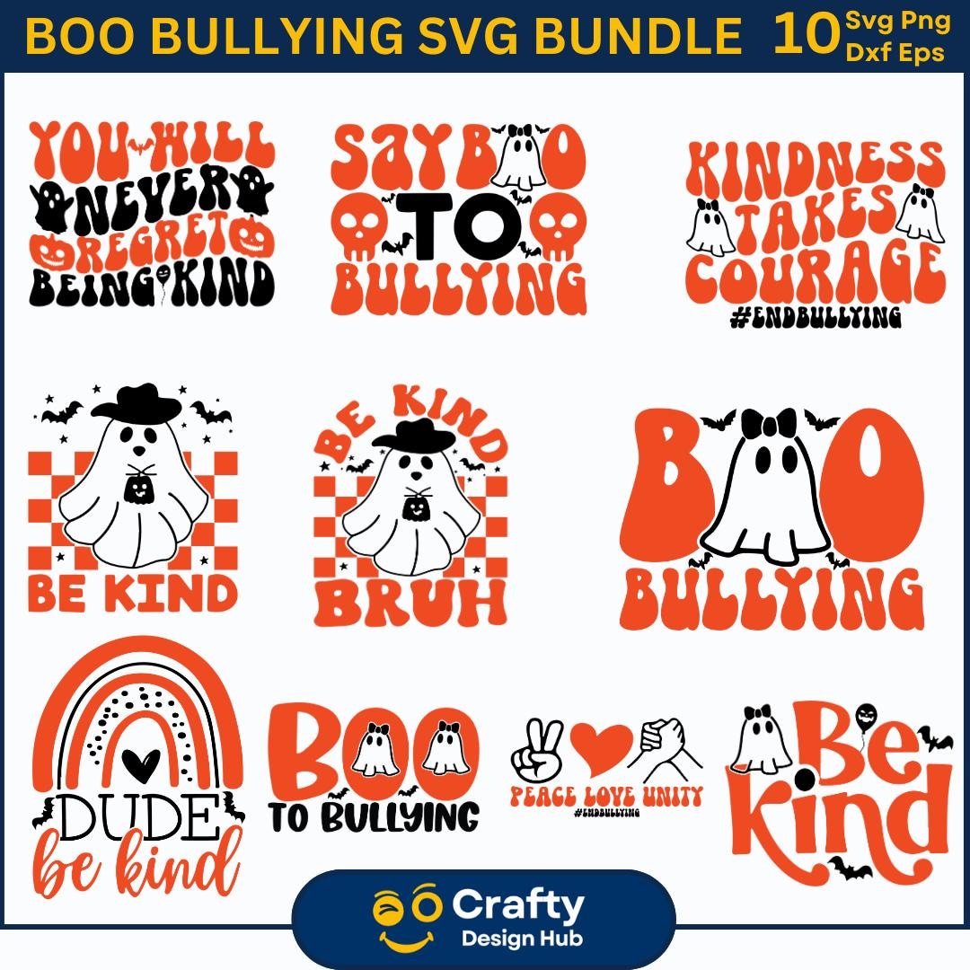 Anti Bullying Svg Bundle, Kindness Svg, Stop Bullying, End Bullying Svg ...