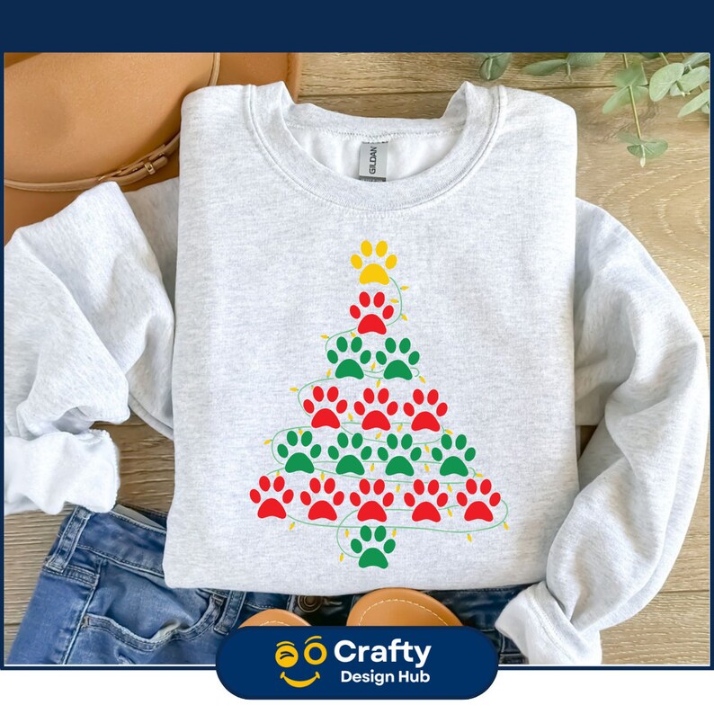 Paw Tree SVG Paw Christmas Tree Svg Christmas Tree Svg Paw - Etsy