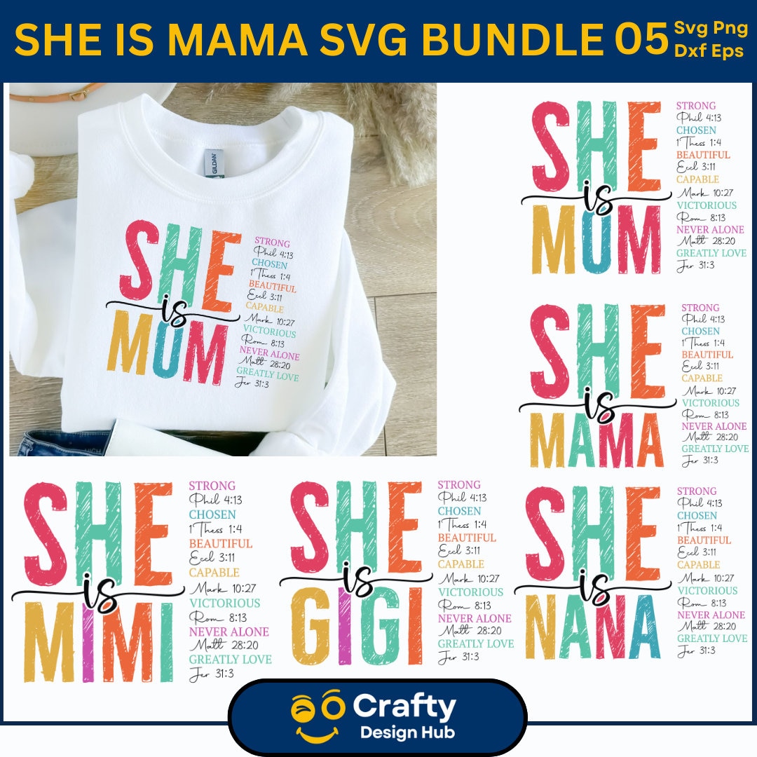 She is Mom Bundle Svg, She is Nana, Mom Shirt, Mom Life Png, Meme PNG ...