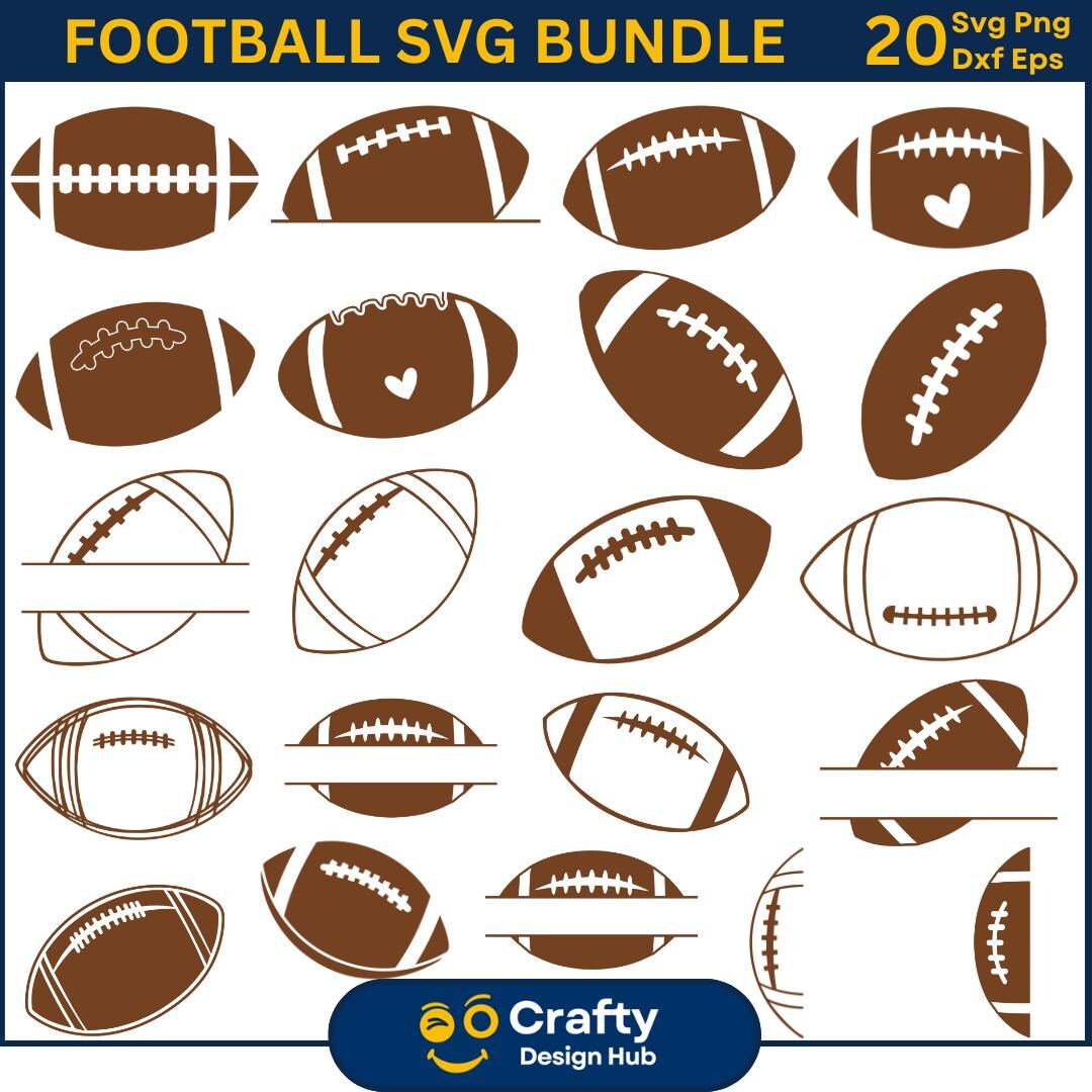Football Svg Bundle, American Football Svg Files,football Monogram Svg ...
