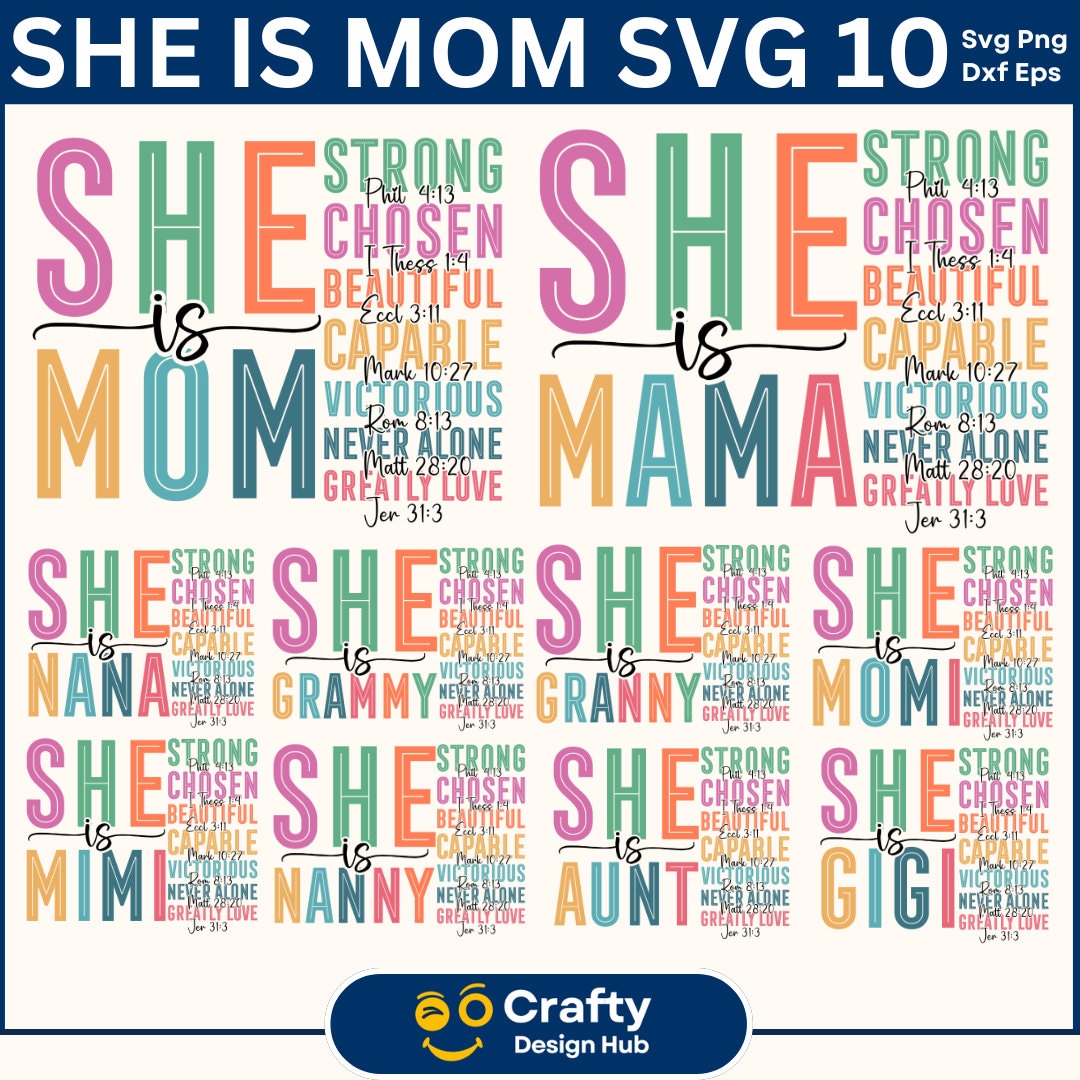 She is Mom Svg Bundle, She is Nana, Mom Shirt, Mom Life Png, Meme PNG ...