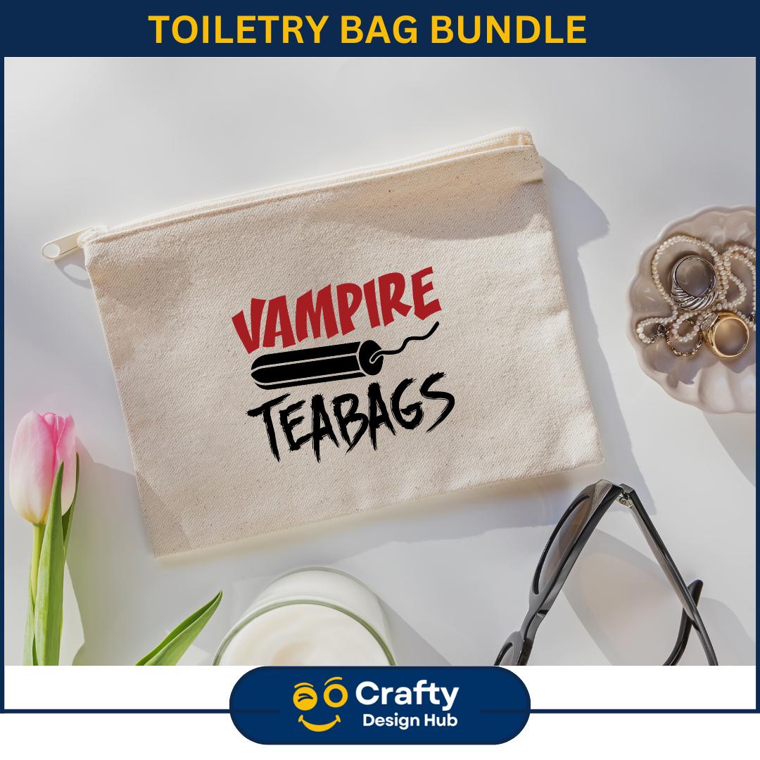 Toiletry Bag Bundle Svg, Funny Cosmetic Bag Svg, Period Bag Sayings ...