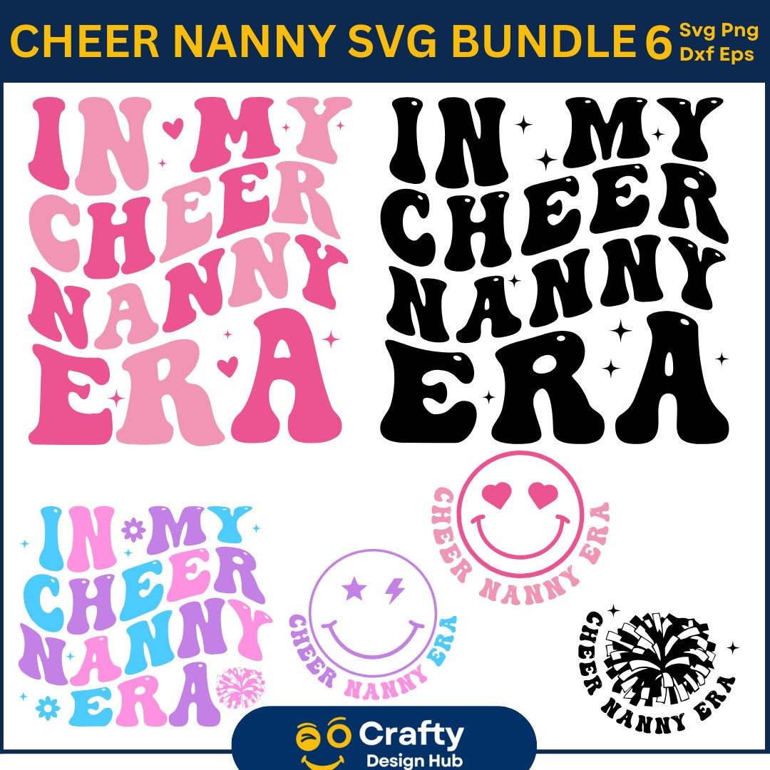 IN My Cheer Nanny Era Svg Bundle, Nanny Svg, Retro Nanny Svg, Cool ...