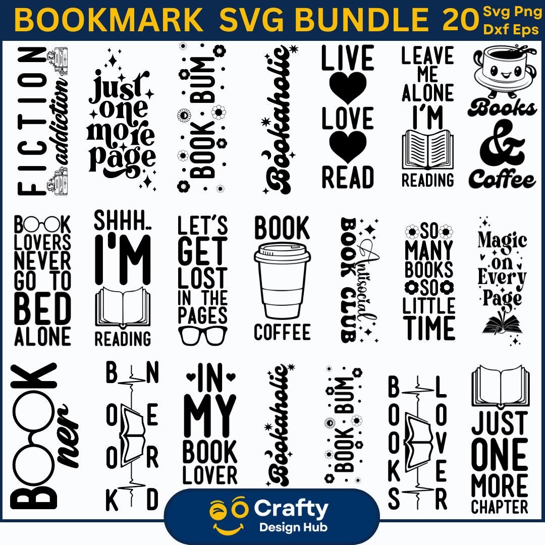 Bookmark SVG Bundle, Funny Bookmark Svg, Bookmark Quotes Svg, Reading ...