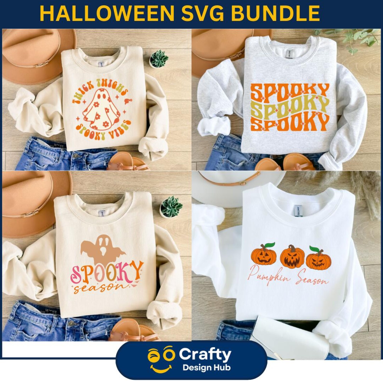 Halloween Svg Png Bundle, Spooky Vibes Svg, Halloween Family Trip Svg ...