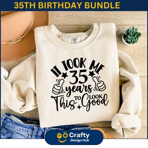 35th Birthday Svg Bundle,35th Birthday Shirt,35th Birthday Gift,35 ...