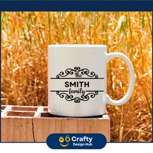 Family Name Monogram SVG Bundle, Family Name Sign Svg, Split Monogram ...