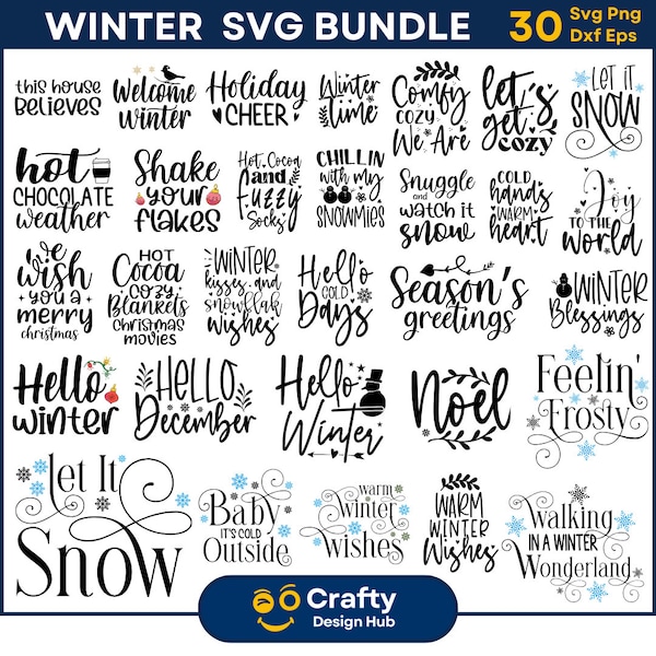 Winter Welcome Svg - Etsy