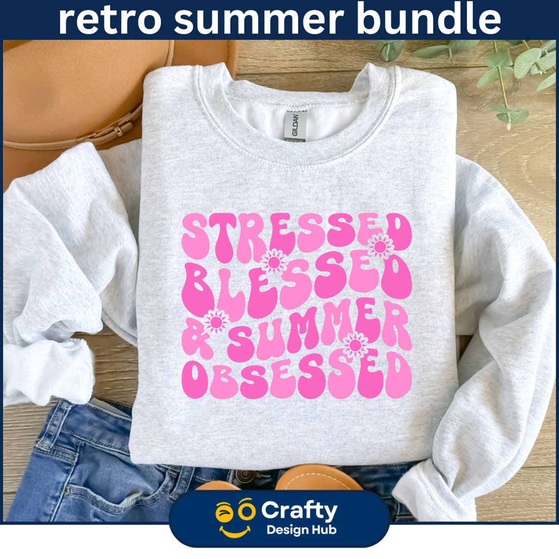 Retro Summer SVG Bundle, Summer Svg, Beach Svg, Summertime Svg, Funny ...