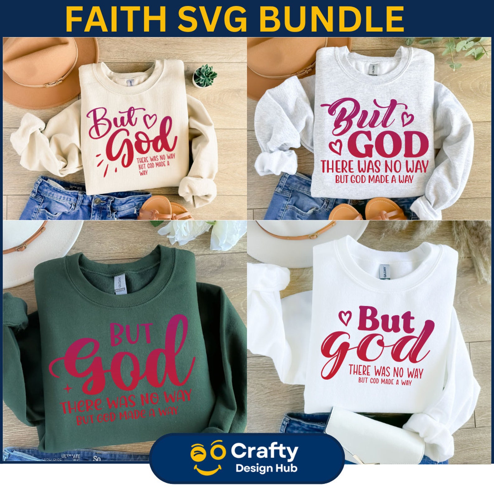 But God SVG Bundle, but God Shirt Svg, Created With a Purpose Svg ...