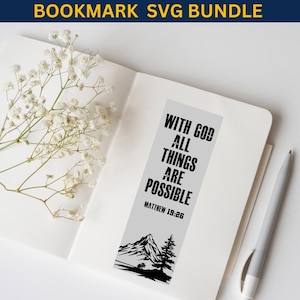 Christian Bookmark Png Bundle, Printable Floral Bookmark Religious Png ...
