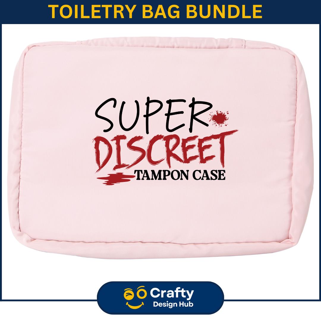 Toiletry Bag Bundle Svg, Funny Cosmetic Bag Svg, Period Bag Sayings ...