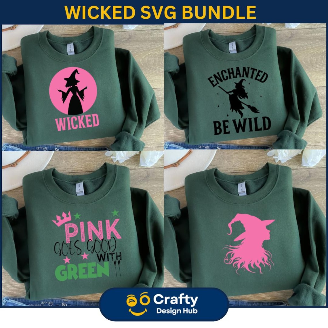 Wicked Svg, Wicked Movie Svg, Wicked Pink and Green Svg, Wicked Vintage ...