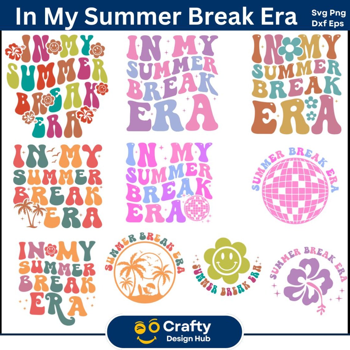 In My Summer Break Era SVG Bundle, Last Day of School Png, Summer Break ...
