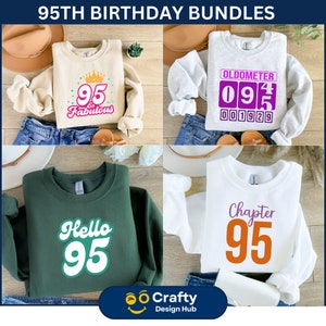 95th Birthday Svg Bundle, 95th Birthday Shirt SVG, 95th Birthday Gift ...