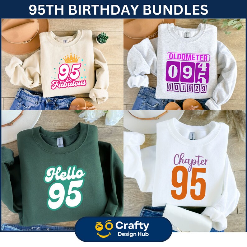 95th Birthday Svg Bundle, 95th Birthday Shirt SVG, 95th Birthday Gift ...