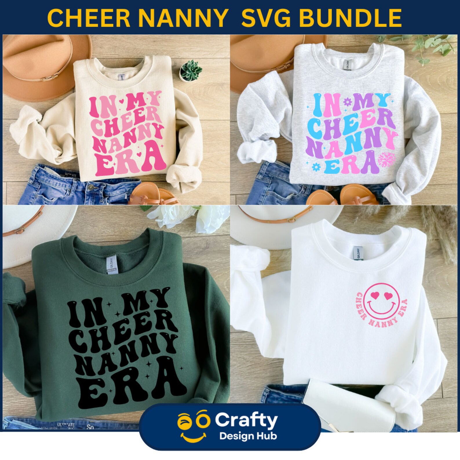 IN My Cheer Nanny Era Svg Bundle, Nanny Svg, Retro Nanny Svg, Cool ...