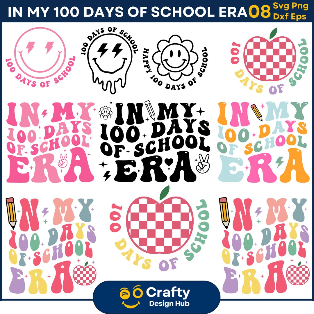 In My 100 Days of School Era Svg, 100 Days of School, Back to School ...