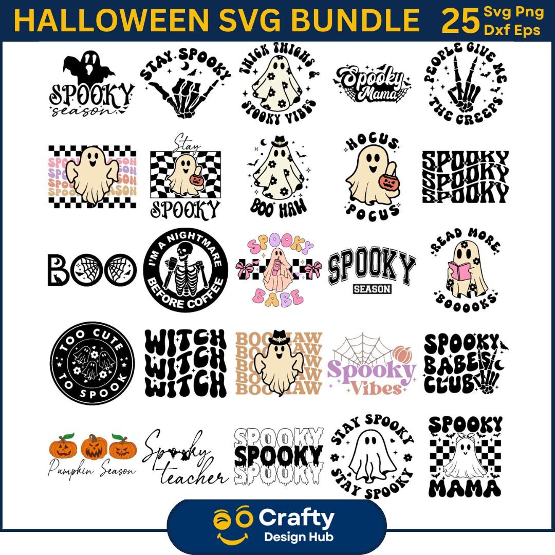 Halloween Svg Bundle, Fall Halloween Clipart, Halloween Witch Ghost Svg ...
