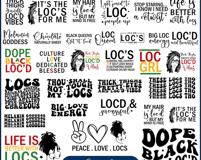 Locs Svg Bundle, Locs Svg, Locd Svg, Loc Queen Svg, Woman With Locs Svg ...