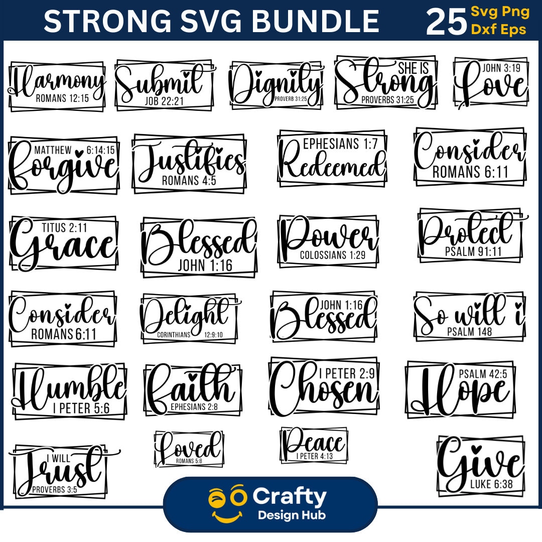 Bible Verses Bundle SVG, Scripture Bundle,bible Quotes,religious Svg ...