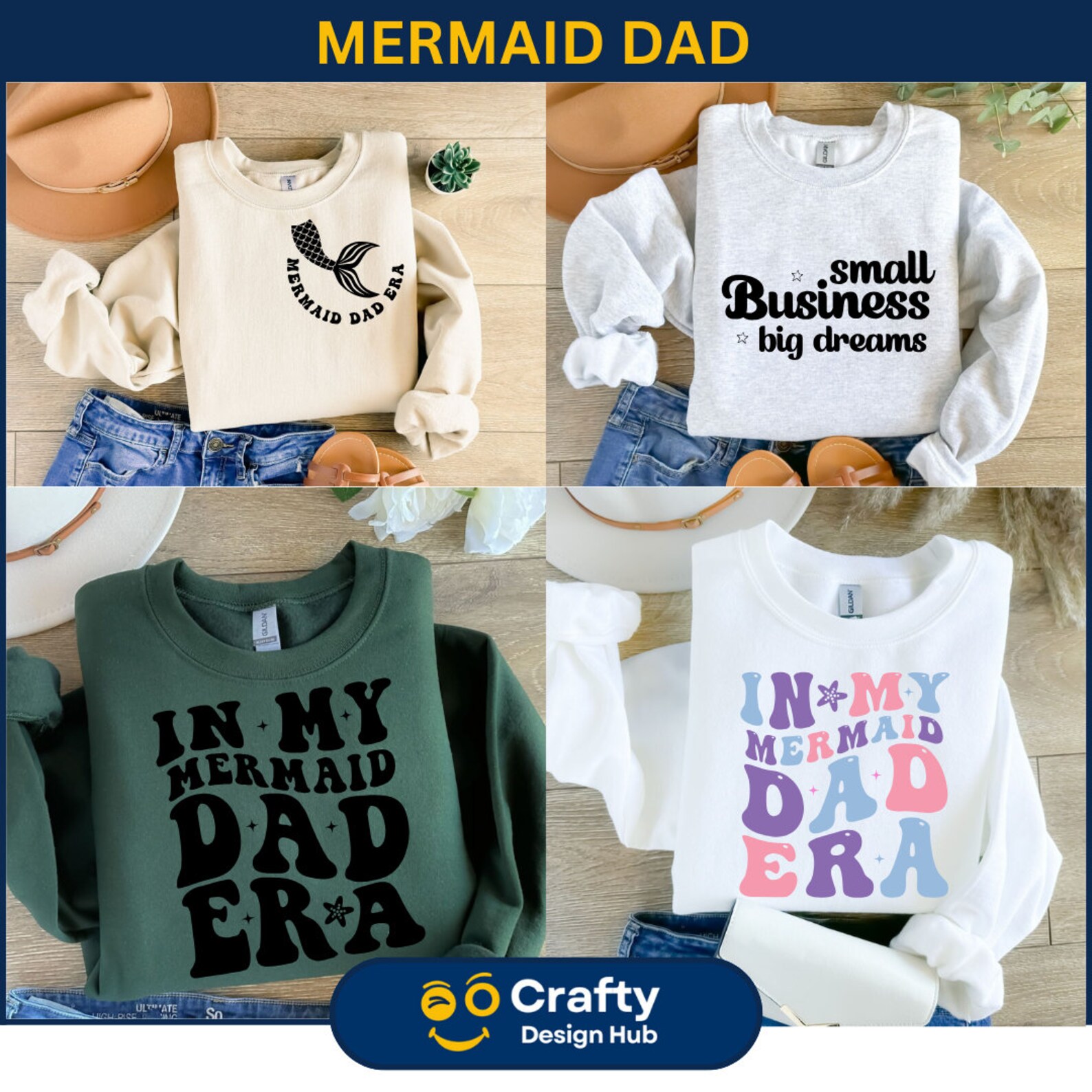 In My Mermaid Dad Era Svg, in My Mermaid Era Svg, Mermaid Era Svg ...