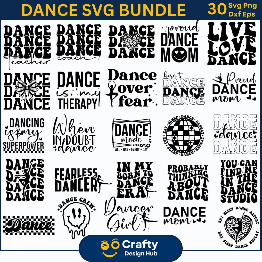 Dance Svg Bundle, Dance Mom Svg for Shirts, Dance Mom Svg, Dance Word ...