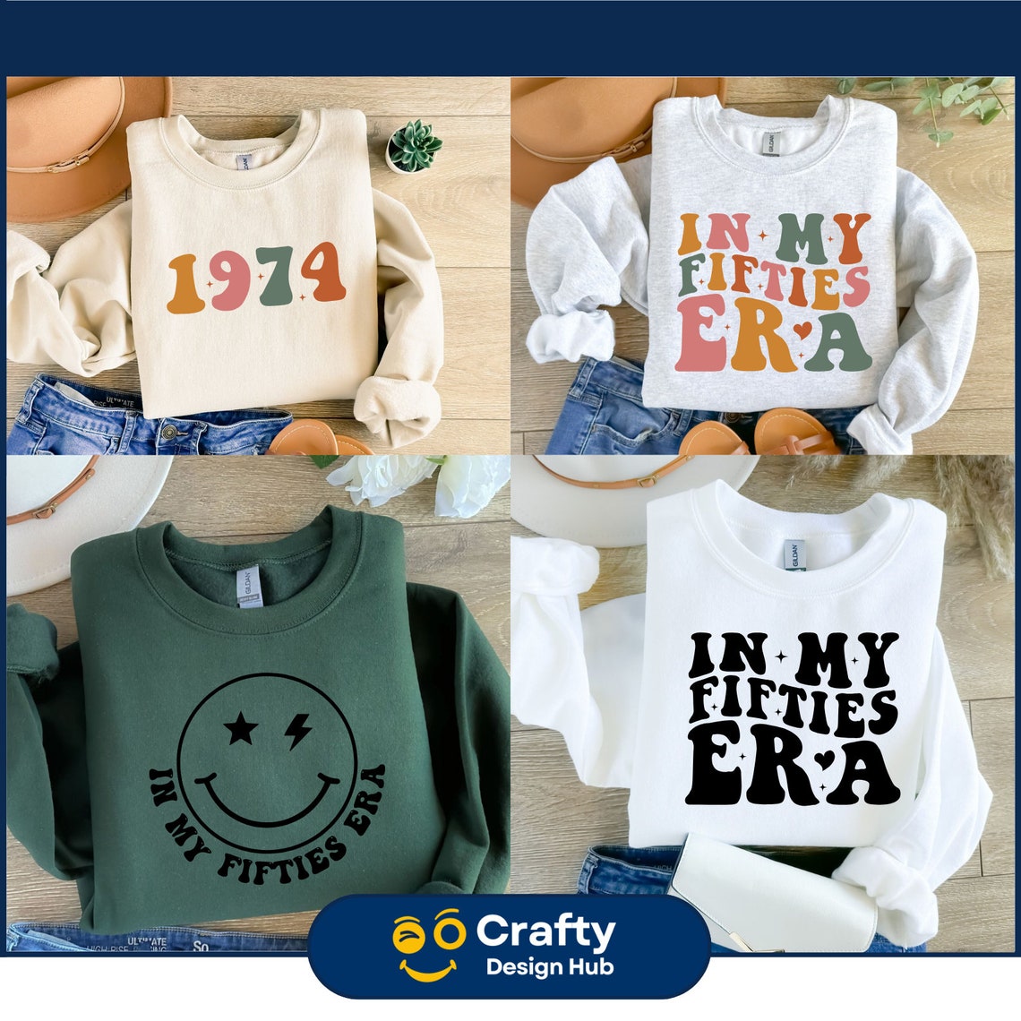 In My Fifties Era SVG Bundle, Fifties Era Png, 50th Birthday SVG, Hello ...