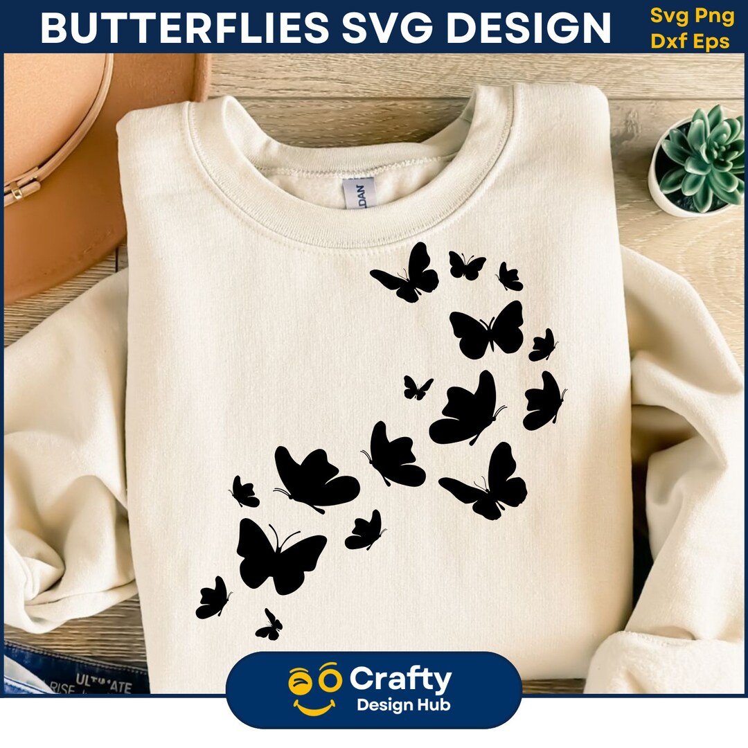 Flying Butterflies Svg, Butterfly Svg Designs, Butterfly Swarm Svg ...