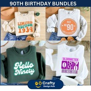 90th Birthday Svg Bundle, 90th Birthday Shirt SVG, 90th Birthday Gift ...