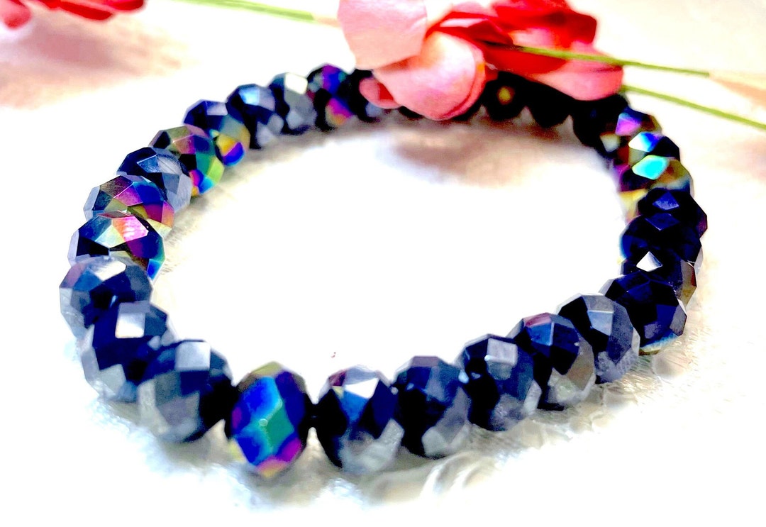 Navy Blue Bracelet, Blue Bracelet, Gift for Girlfriend, Best Friend ...