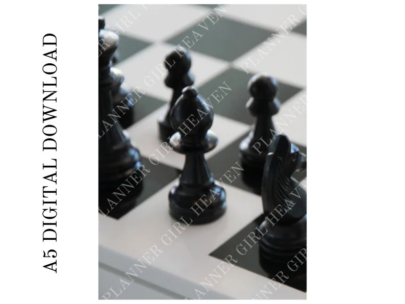 Chess Board Planner Dashboard Printable, A5 Planner Dashboard, Digital ...