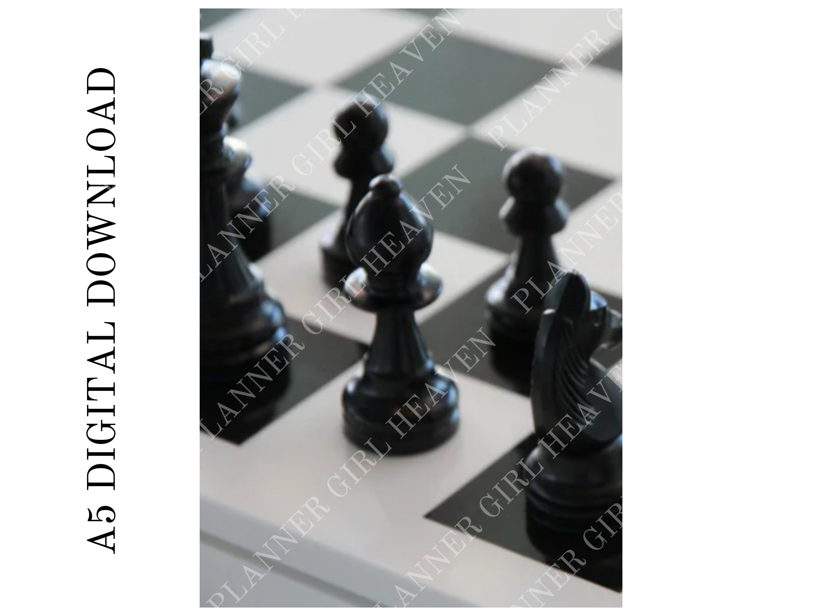 Chess Board Planner Dashboard Printable, A5 Planner Dashboard, Digital ...