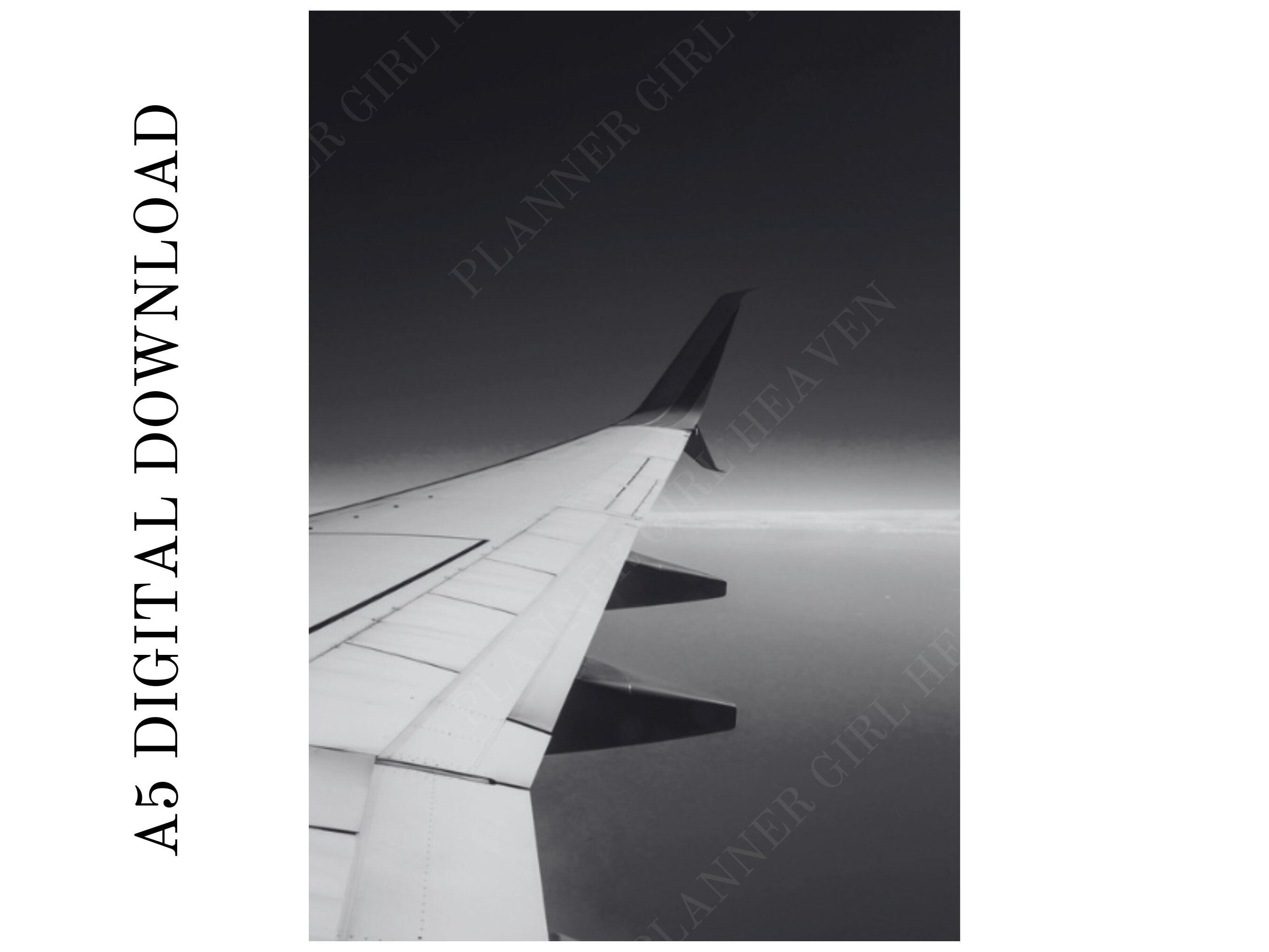 Plane Wing Planner Dashboard Printable, A5 Planner Dashboard, Digital ...