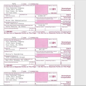 Easily Print 1099-NEC Onto IRS Forms (updated: 2024 Taxes) - Etsy