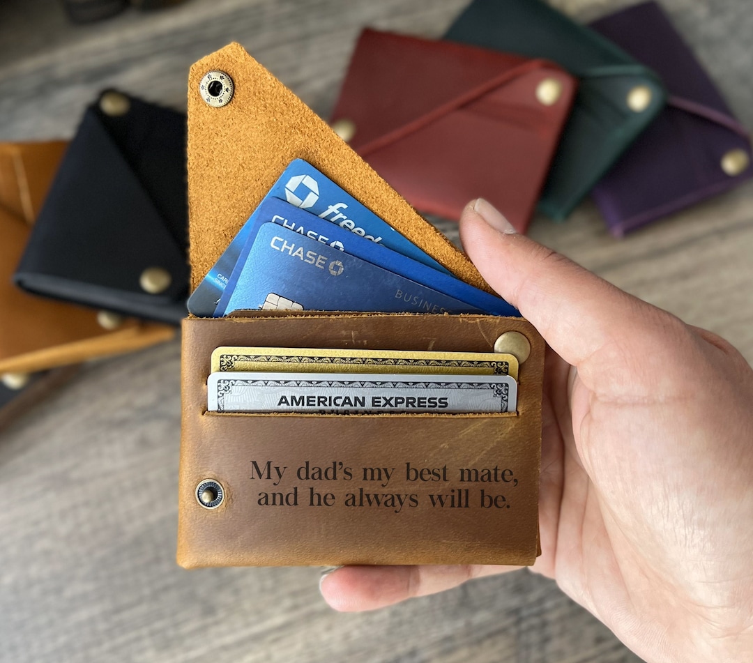 Small Slim Card Holder, Mini Card Wallet, Leather Card Sleeve, Small ...