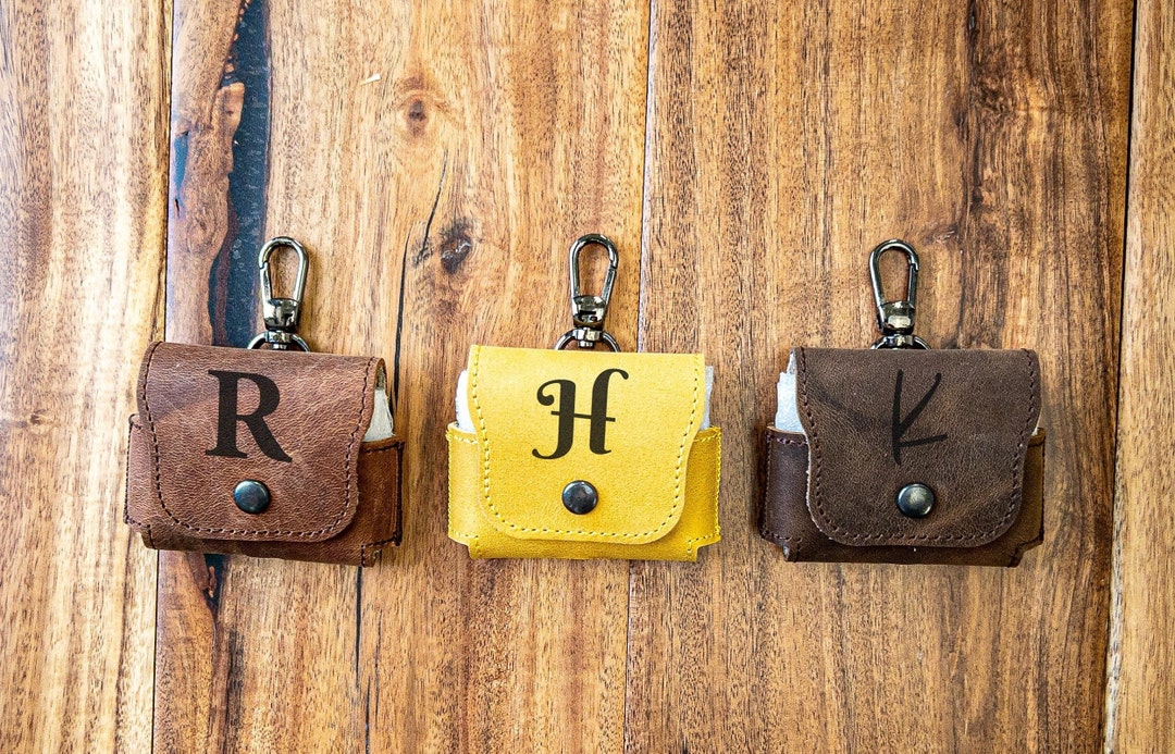 Personalized Leather AirPod Case, Handmade AirPod Case, Engraved Air ...