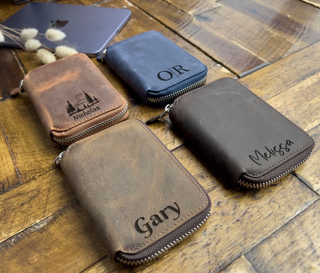 Personalized Wallets for Women, Anniversary Gift for Her, Womens Zipper ...