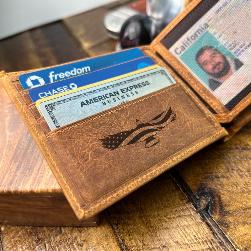 America Flag Trifold Wallet - Etsy