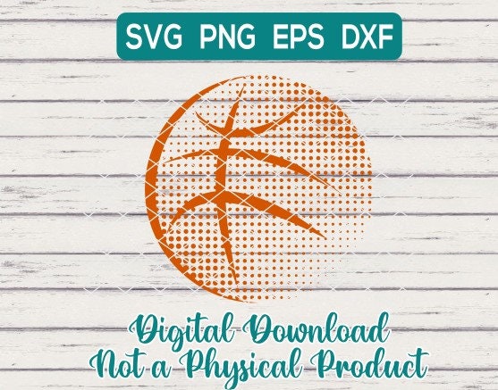 Basketball Gradient Halftone SVG, Png, Eps, Dxf, Silhouette Studio 3 ...