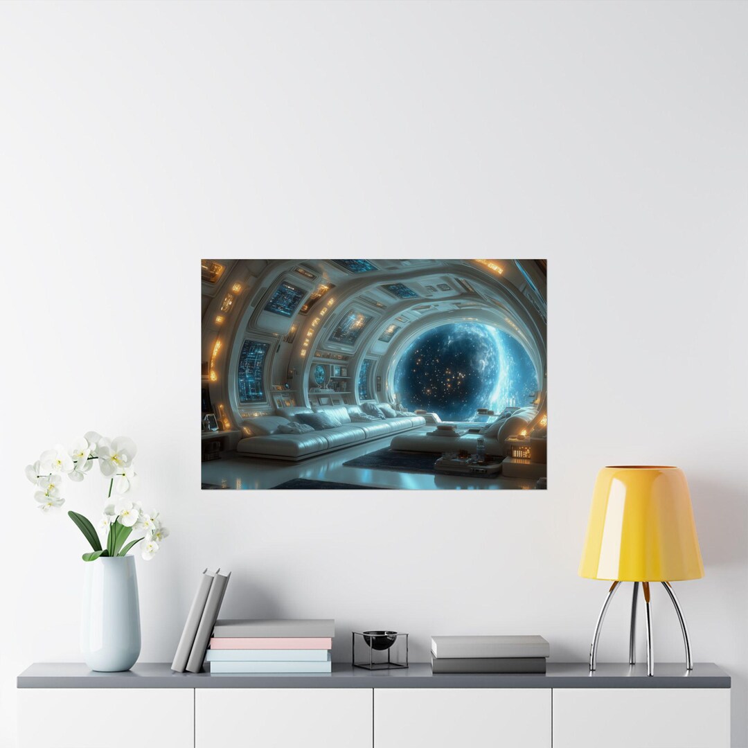 Spaceship Interior Matte Horizontal Posters, Sci-fi Wall Art ...