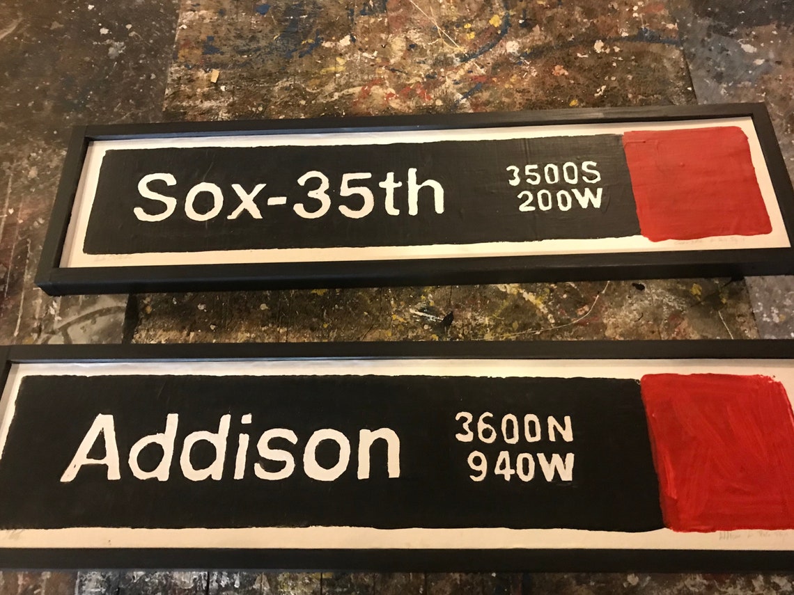 Addison Train Sign, Addison L Train Sign, Cubs Train Sign, Addison ...