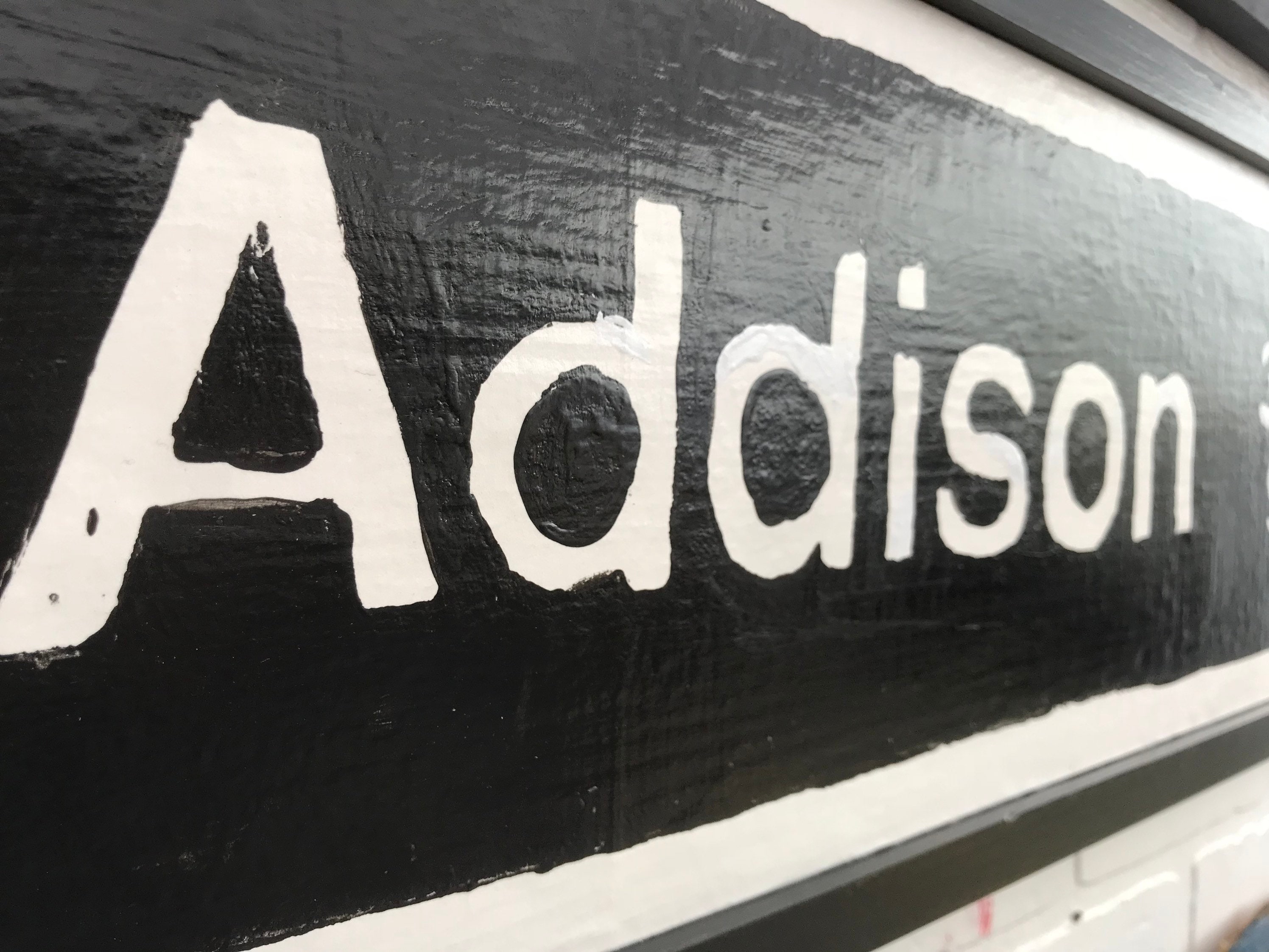 Addison Train Sign, Addison L Train Sign, Cubs Train Sign, Addison ...